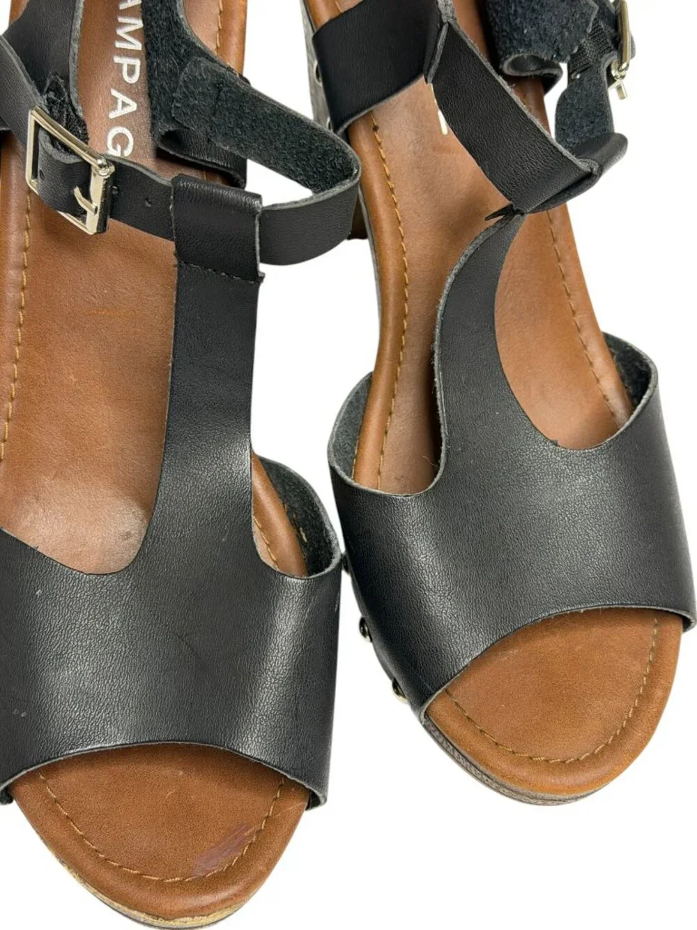 Rampage | Shoes | Rampage Quendele T Strap Sandals Shoes Faux Leather ...